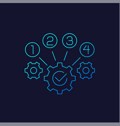 Process optimization icon on white Royalty Free Vector Image