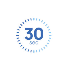 Timer sign icon 30 minutes stopwatch symbol Vector Image