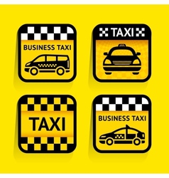 Taxi - set stickers Royalty Free Vector Image - VectorStock