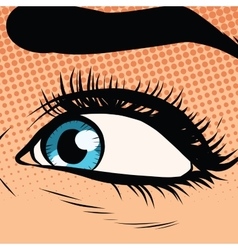 Pair cartoon eyes looking slightly to left Vector Image