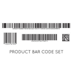 Bar code icon set modern flat barcode can be Vector Image