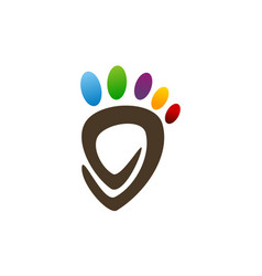 First step logo design template Royalty Free Vector Image