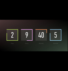Coming soon countdown website timer template Vector Image