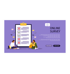 Survey of customer satisfaction piece of paper Vector Image