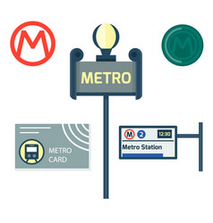 Metro station transportation modern railroad trip Vector Image