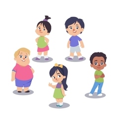 Children with different emotions on their faces Vector Image