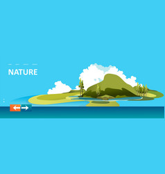 Summer natural landscape concept banner Royalty Free Vector