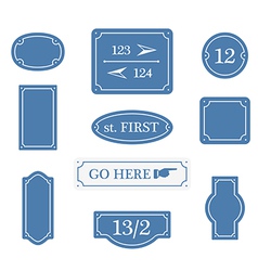Color house address boards template Royalty Free Vector
