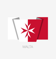 Flag malta version with maltese cross Royalty Free Vector