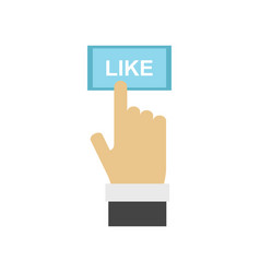 Click like button Royalty Free Vector Image - VectorStock