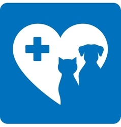 Blue veterinary symbol Royalty Free Vector Image