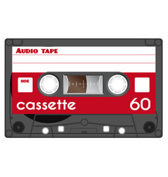 Vintage audio cassette tape design Royalty Free Vector Image