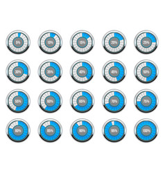 Round progress bar circle Royalty Free Vector Image