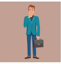 Smart guy character Royalty Free Vector Image - VectorStock