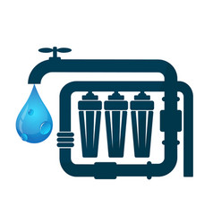 Set water filters and drinking water system Vector Image