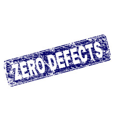 Scratched textured zero defects stamp seal Vector Image