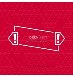 Exclamation mark blank template Royalty Free Vector Image