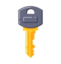 Vintage key isolated icon Royalty Free Vector Image