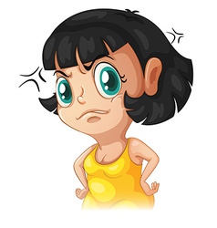 Angry nerd expression bw Royalty Free Vector Image