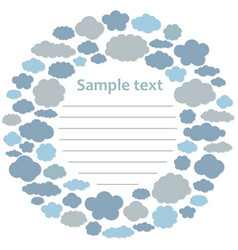 Frame with clouds Royalty Free Vector Image - VectorStock