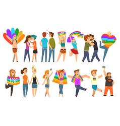 People lgbt pride Royalty Free Vector Image - VectorStock
