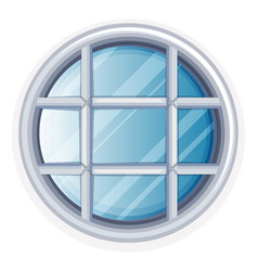 Round window painted in white Royalty Free Vector Image