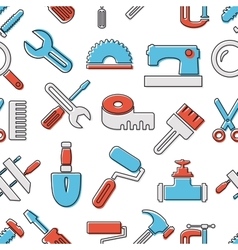 Seamless pattern of tools silhouette Royalty Free Vector