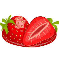 Strawberry cartoon Royalty Free Vector Image - VectorStock