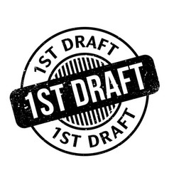 1st draft rubber stamp Royalty Free Vector Image