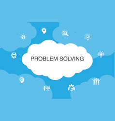 Problem solving infographic design template Vector Image