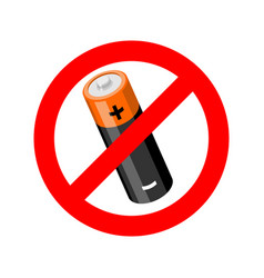 No Battery charging sign icon Lightning symbol Vector Image