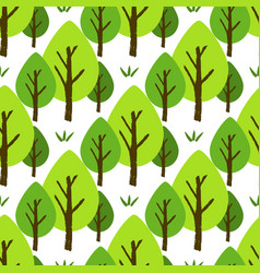 Seamless tree pattern Royalty Free Vector Image