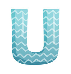 Letter u in circus style Royalty Free Vector Image