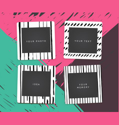 Beautiful template hand drawn frames Royalty Free Vector