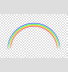 Realistic rainbow on transparent background Vector Image