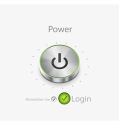 Power login page Royalty Free Vector Image - VectorStock