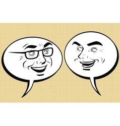 Two men dialogue Royalty Free Vector Image - VectorStock