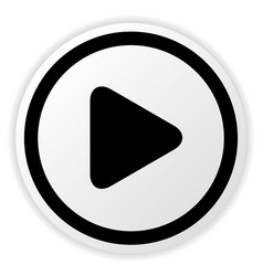 Simple rounded circle play button for multimedia Vector Image