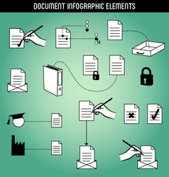 Document infographic elements Royalty Free Vector Image