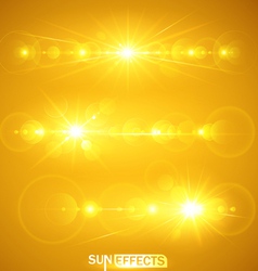 Realistic sun burst with flare Lens flare Vector Image