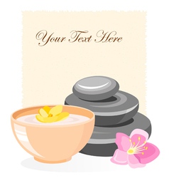 Stone rock balancing logo spa wellness emblem Vector Image