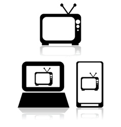Set television Royalty Free Vector Image - VectorStock