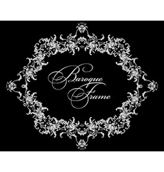 Ornamental border frame baroque pattern seamless Vector Image