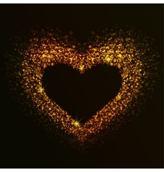 Golden heart notes Royalty Free Vector Image - VectorStock