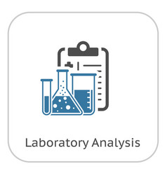 Laboratory analysis flat icon Royalty Free Vector Image
