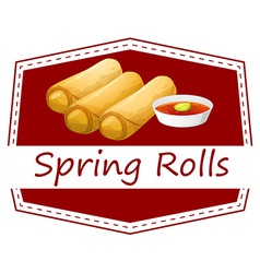 Fried chicken spring roll Royalty Free Vector Image