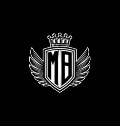 Zm logo monogram shield crown luxury design Vector Image