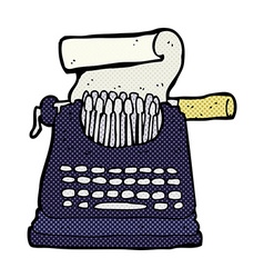 Comic cartoon typewriter Royalty Free Vector Image