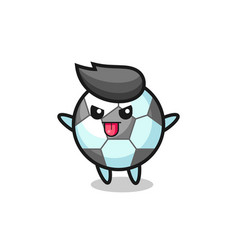 Naughty football character in mocking pose Vector Image