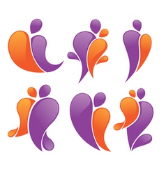 Family icons Royalty Free Vector Image - VectorStock